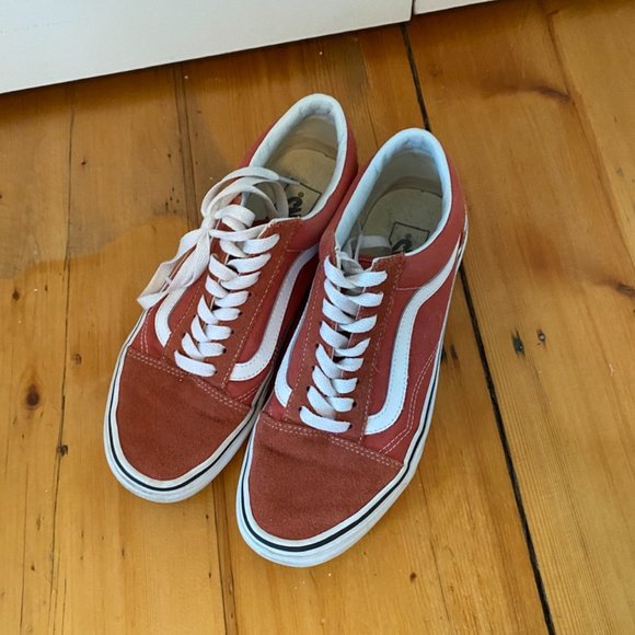 Vans | Shoes | Burnt Red Velvet Vans Low Top Sneakers Size 9 | Poshmark